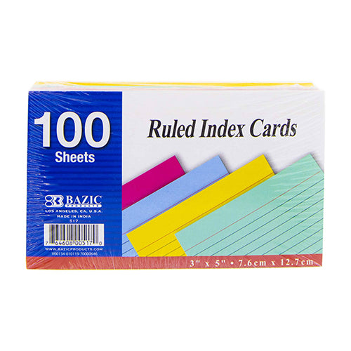 Ruled Cards Color – Curacao Office Supply